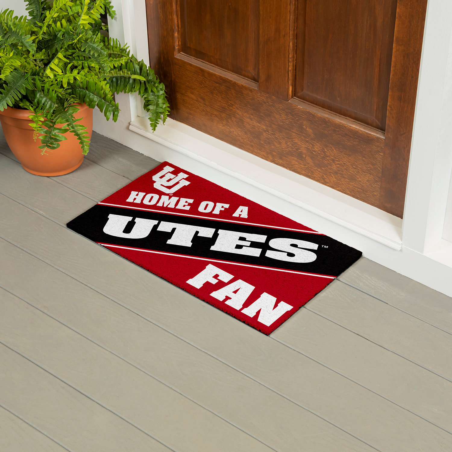 Ebern Designs University of Utah, PVC Mat COLOR, Home of a Fan | Wayfair