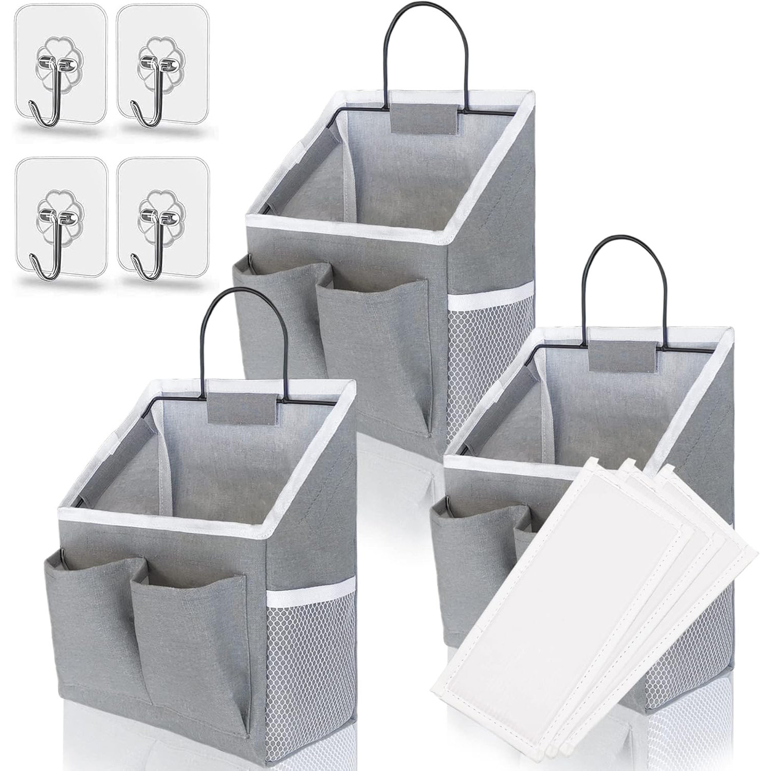 Rebrilliant 3pcs Small Wall Hanging Organizer Bag, Fabric Door Hanging ...