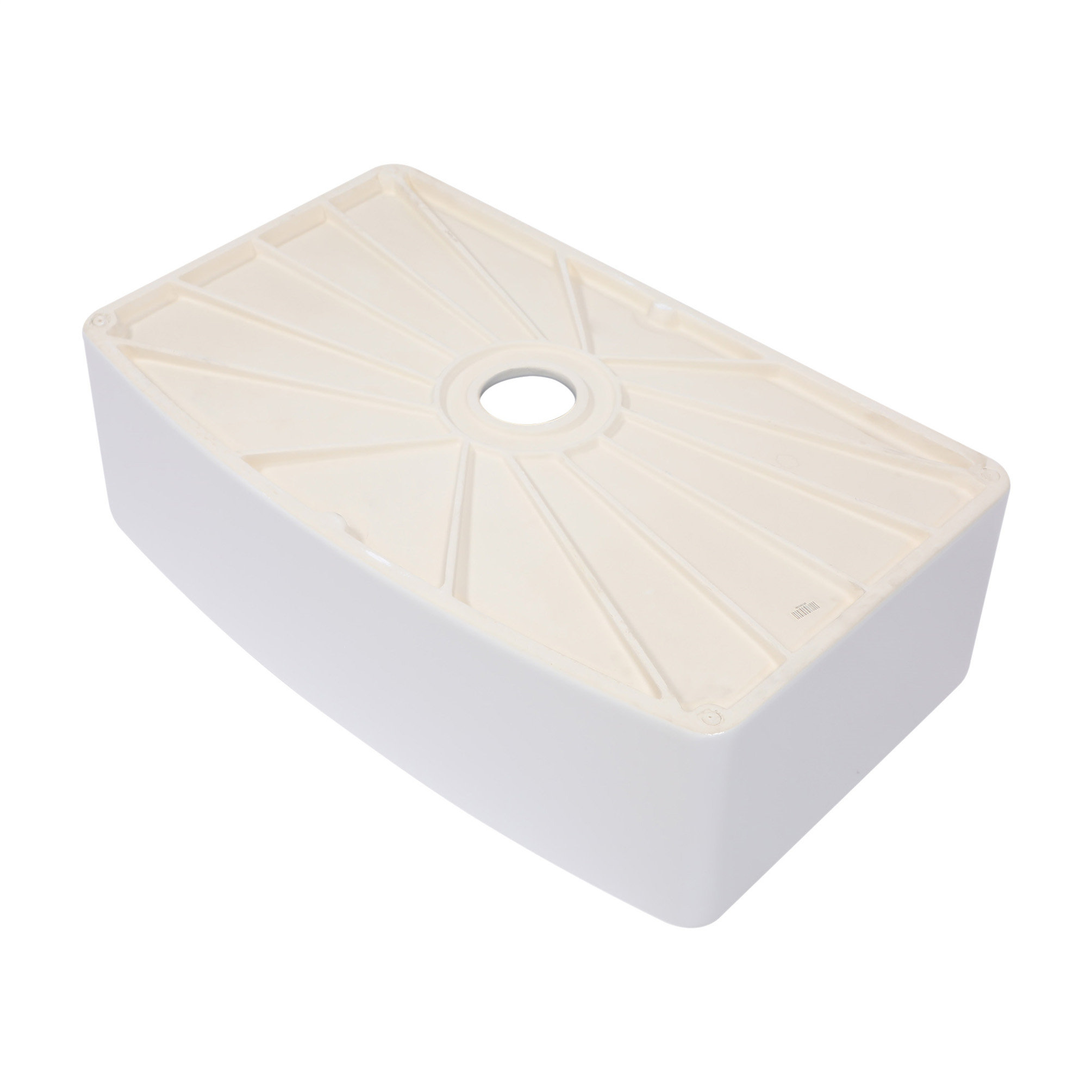 Wenty Farmhouse Sink - 33 Inch Kitchen Sink Ceramic Arch Edge Apron ...