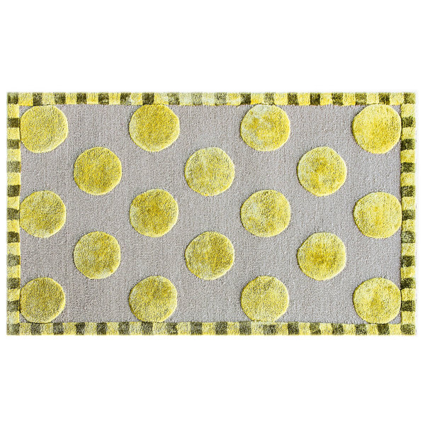 MacKenzie Childs Macro Dot Chartreuse Rug | Wayfair