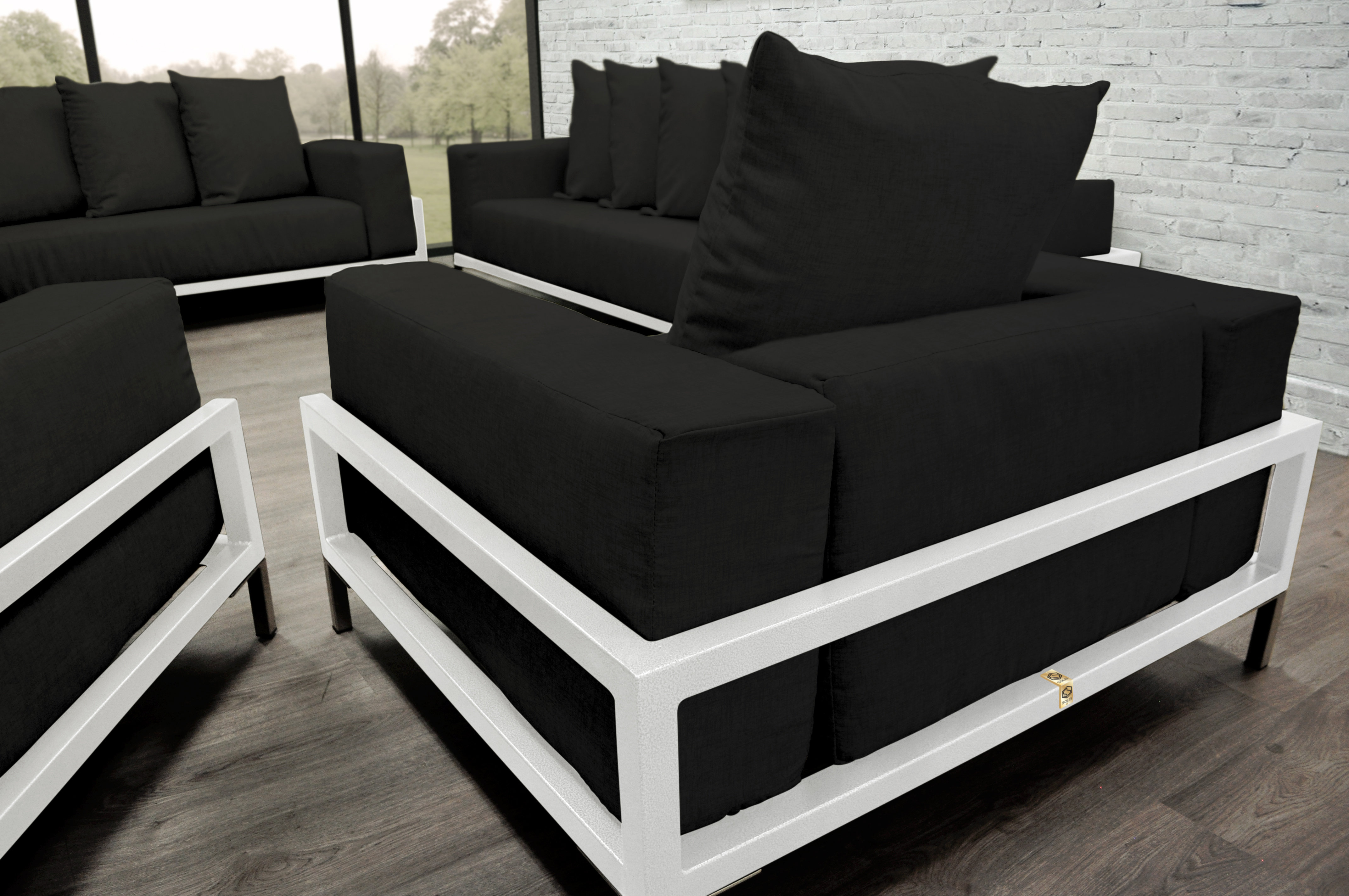 Orren Ellis Tilly 3 Piece Sunbrella Sofa Set with Cushions | Wayfair