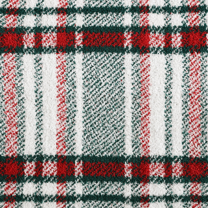 Nautica Emmet Plaid Feather Knit Red Throw Blanket | Wayfair