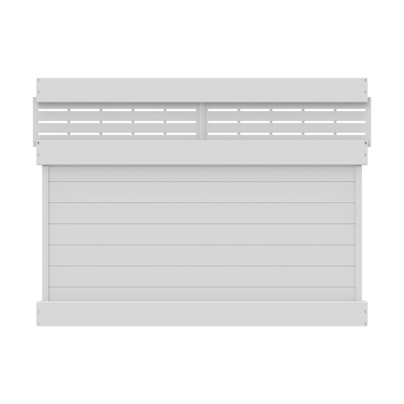 Barrette Outdoor Living Horizontal Fence Boardwalk White Vinyl Panel ...