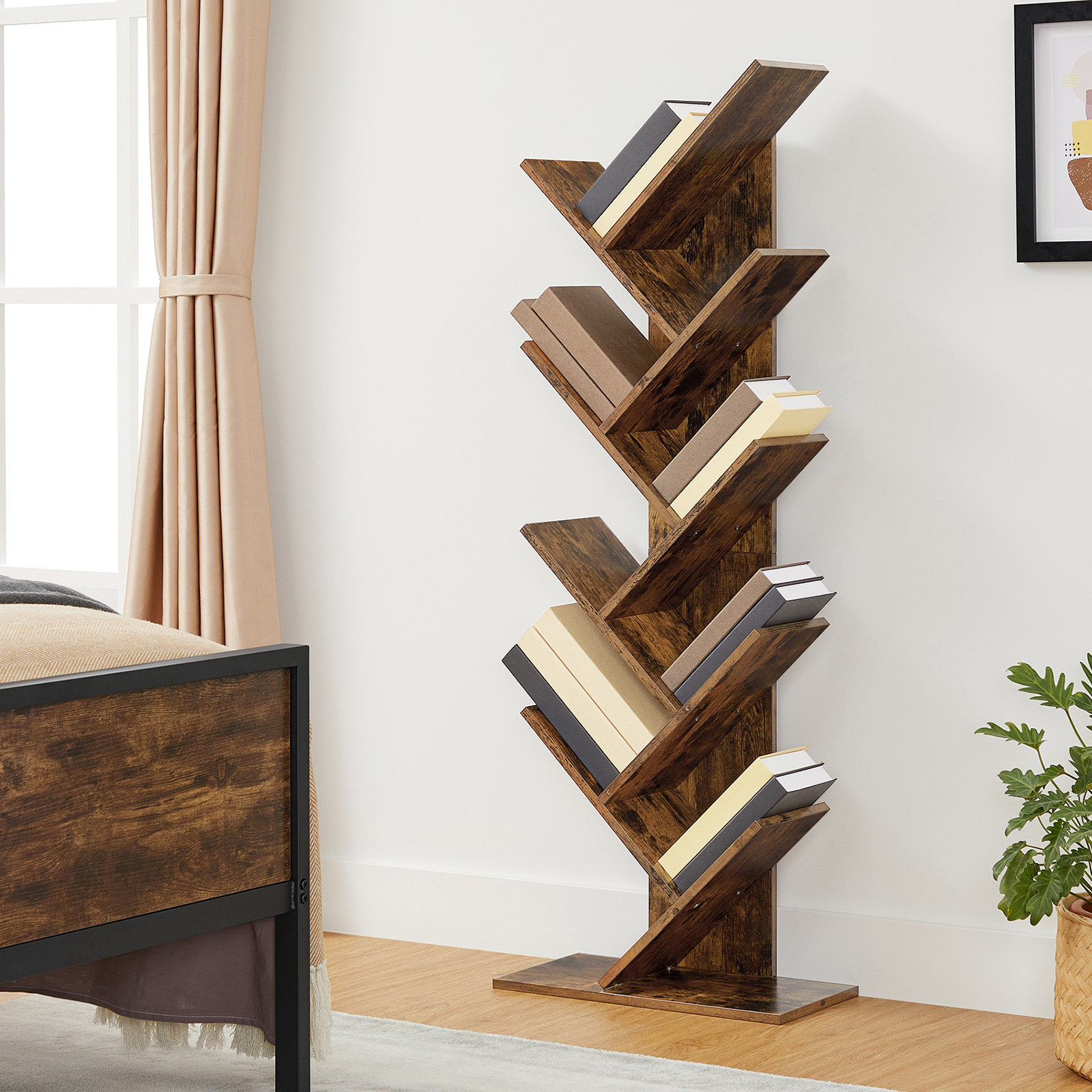Red Barrel Studio Trivette Geometric Bookcase & Reviews | Wayfair