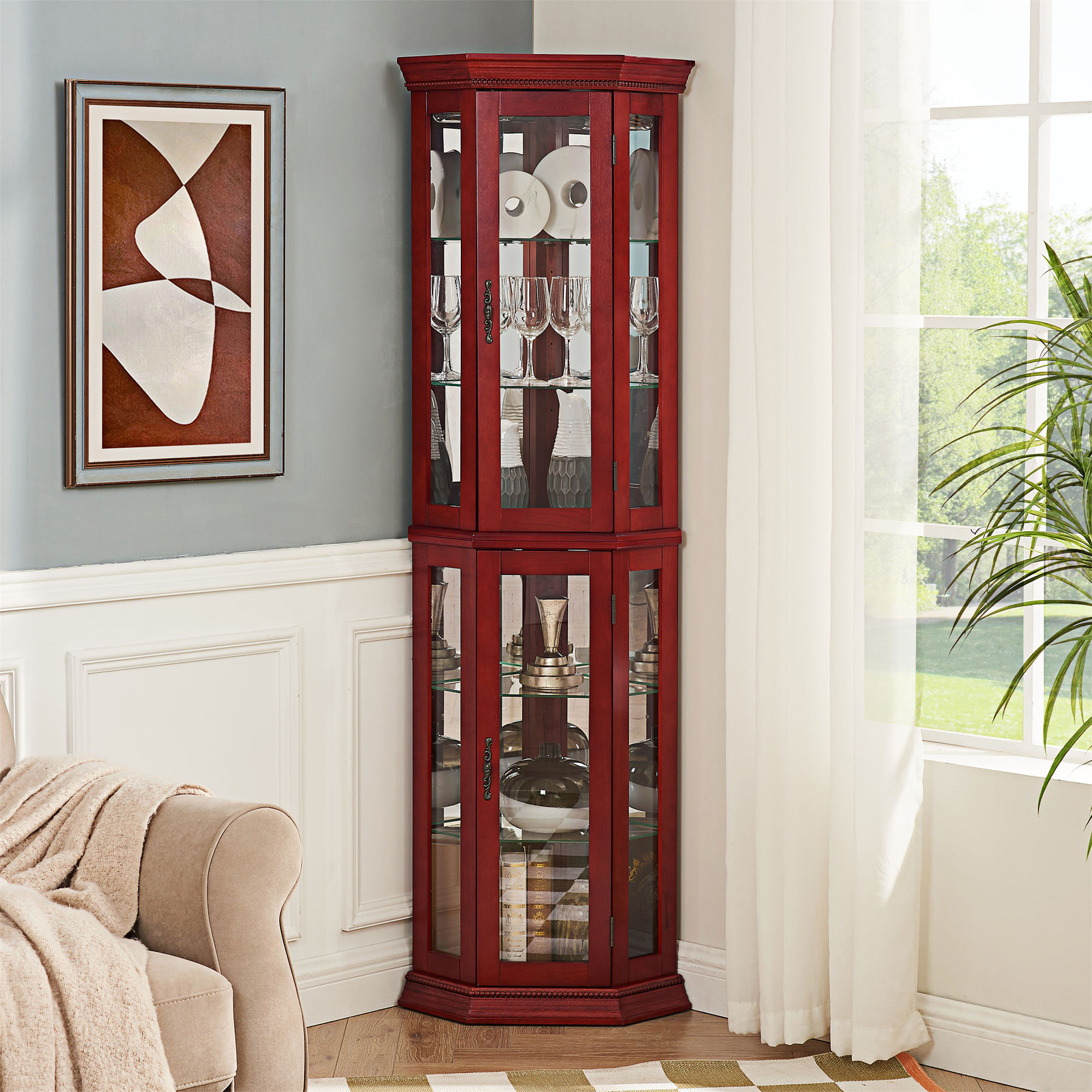 17 Stories Vitrine de coin lumineuse - Wayfair Canada
