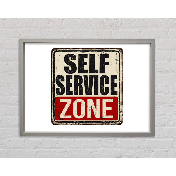 Bright Star Self Service Zone - Single Picture Frame Print on Canvas ...