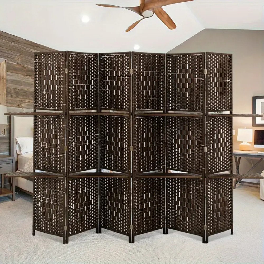 Bay Isle Home™ 6 Panel Portable Wooden Room Divider With Folding ...