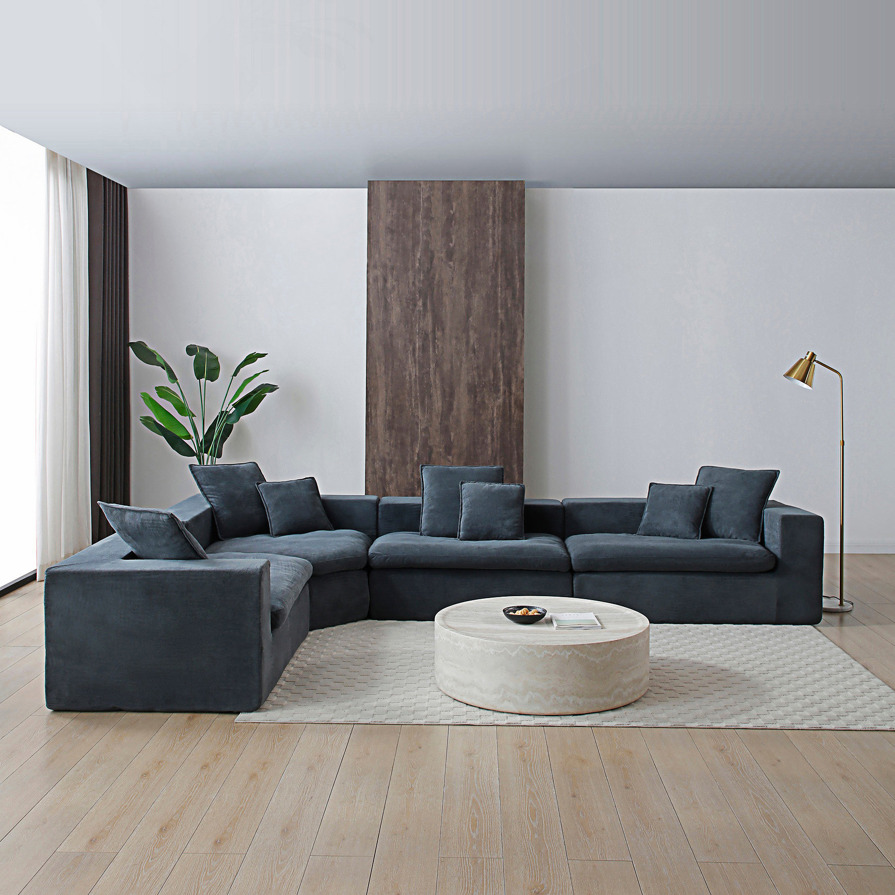 Latitude Run® Oversize Cloud Sectional Couch With L-Shape Chaise, Modern Modular Sofa With Deep ...