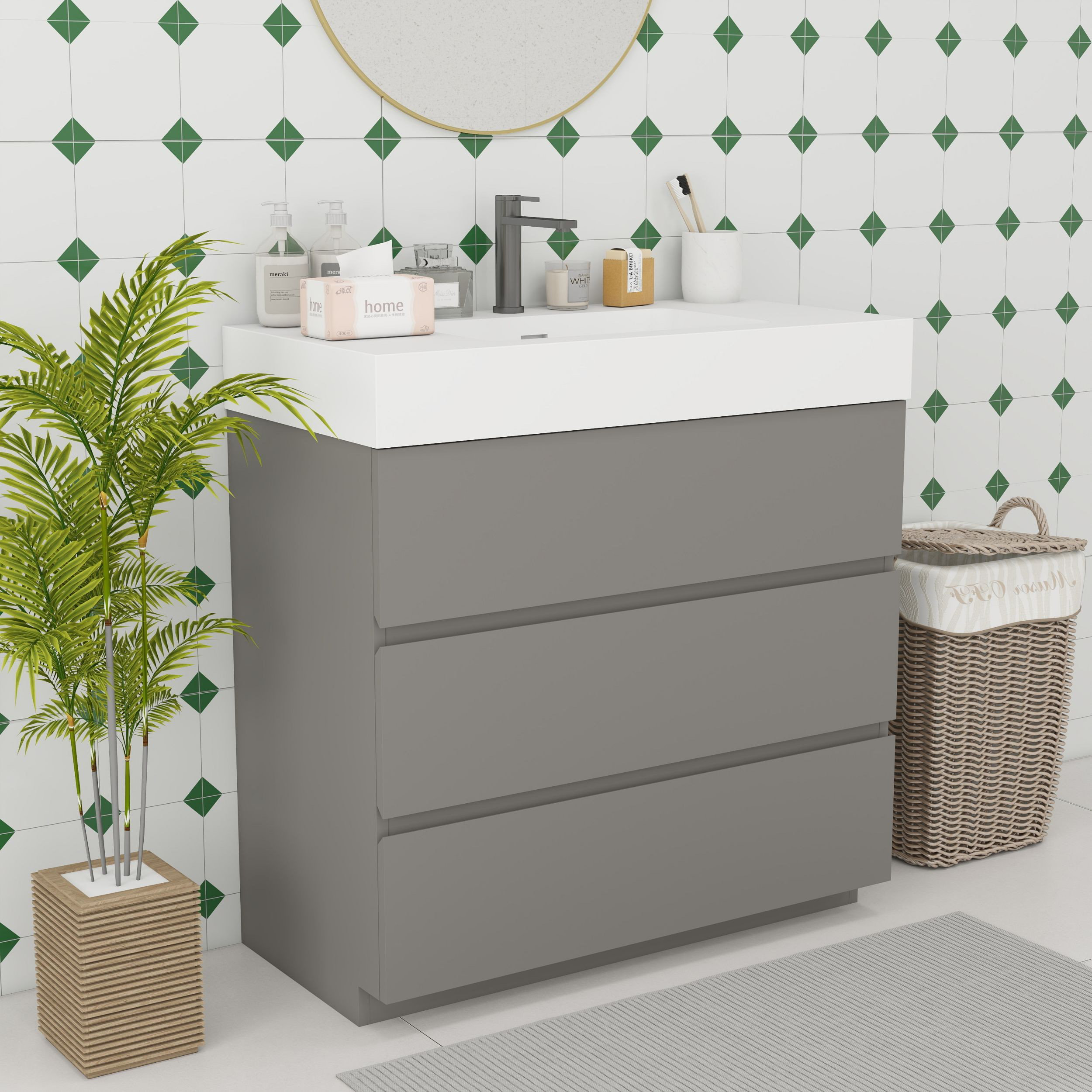 Latitude Run® Modern Minimalist Bathroom Vanities | Wayfair