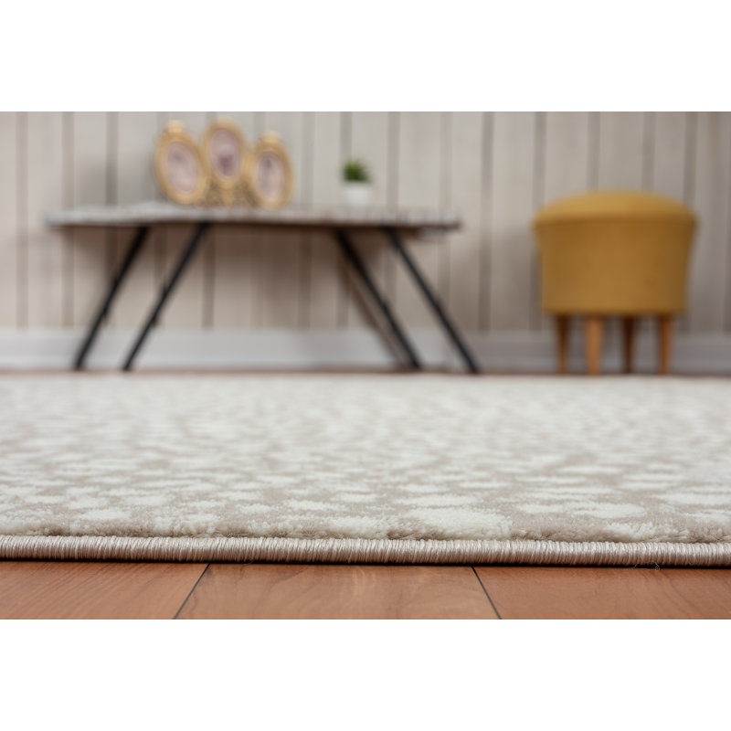 Dakota Fields Abstact Cream Area Rug & Reviews | Wayfair