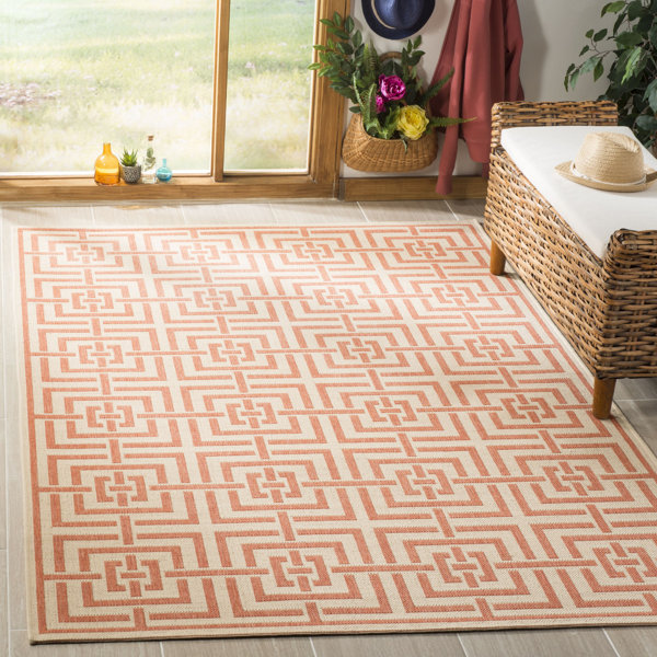 Everly Quinn Gowanus Performance Geometric Rug & Reviews | Wayfair