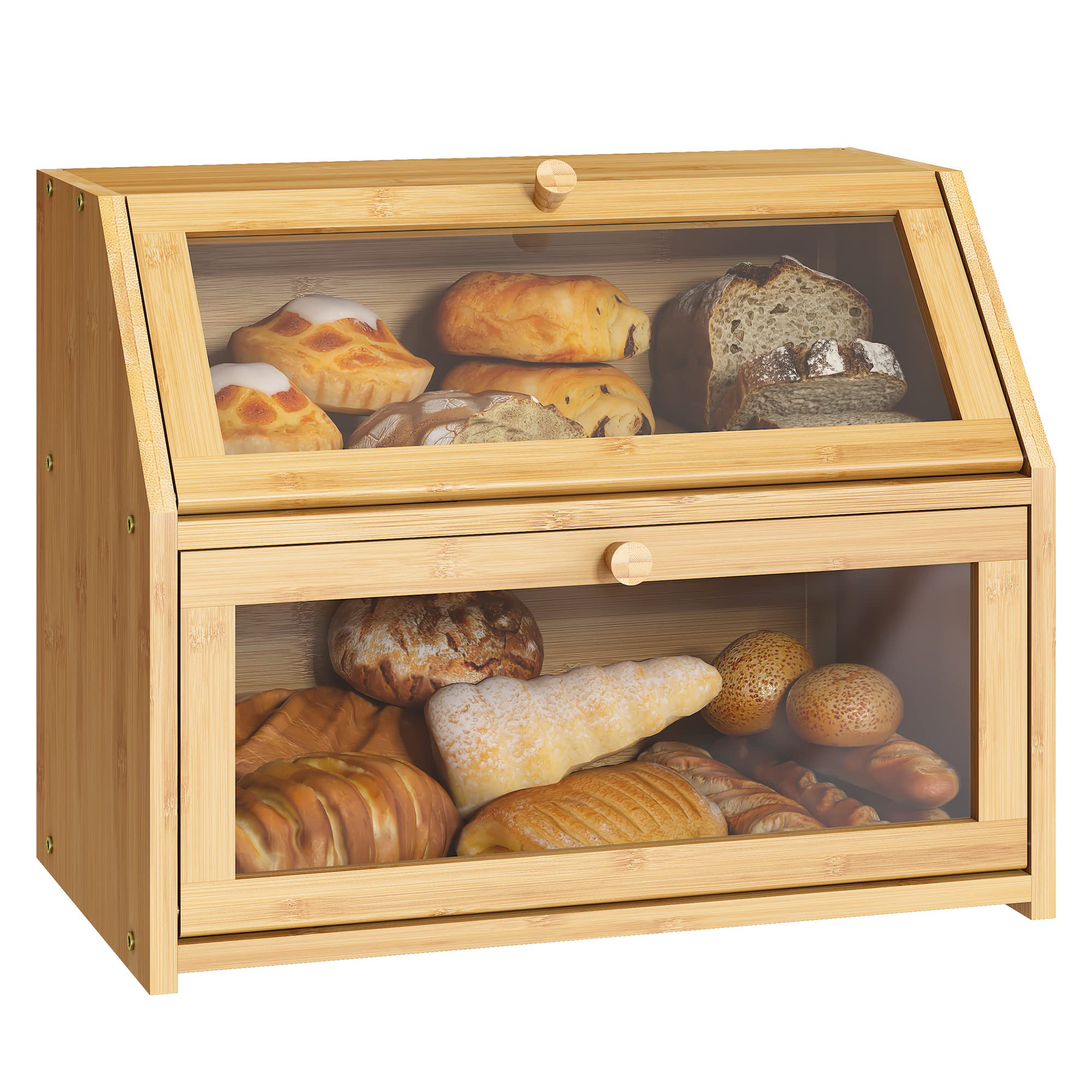 Foundry Select Farmhouse Bread Box For Kitchen Countertop Bread Box ...