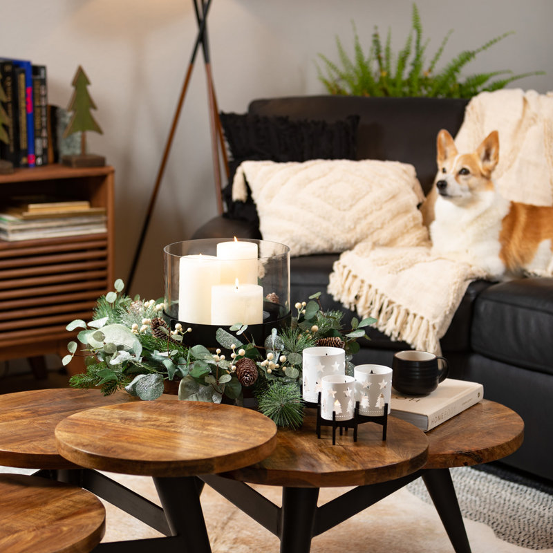 The Holiday Aisle® 3 Piece Wood Tabletop Evergreen Trees Set & Reviews ...