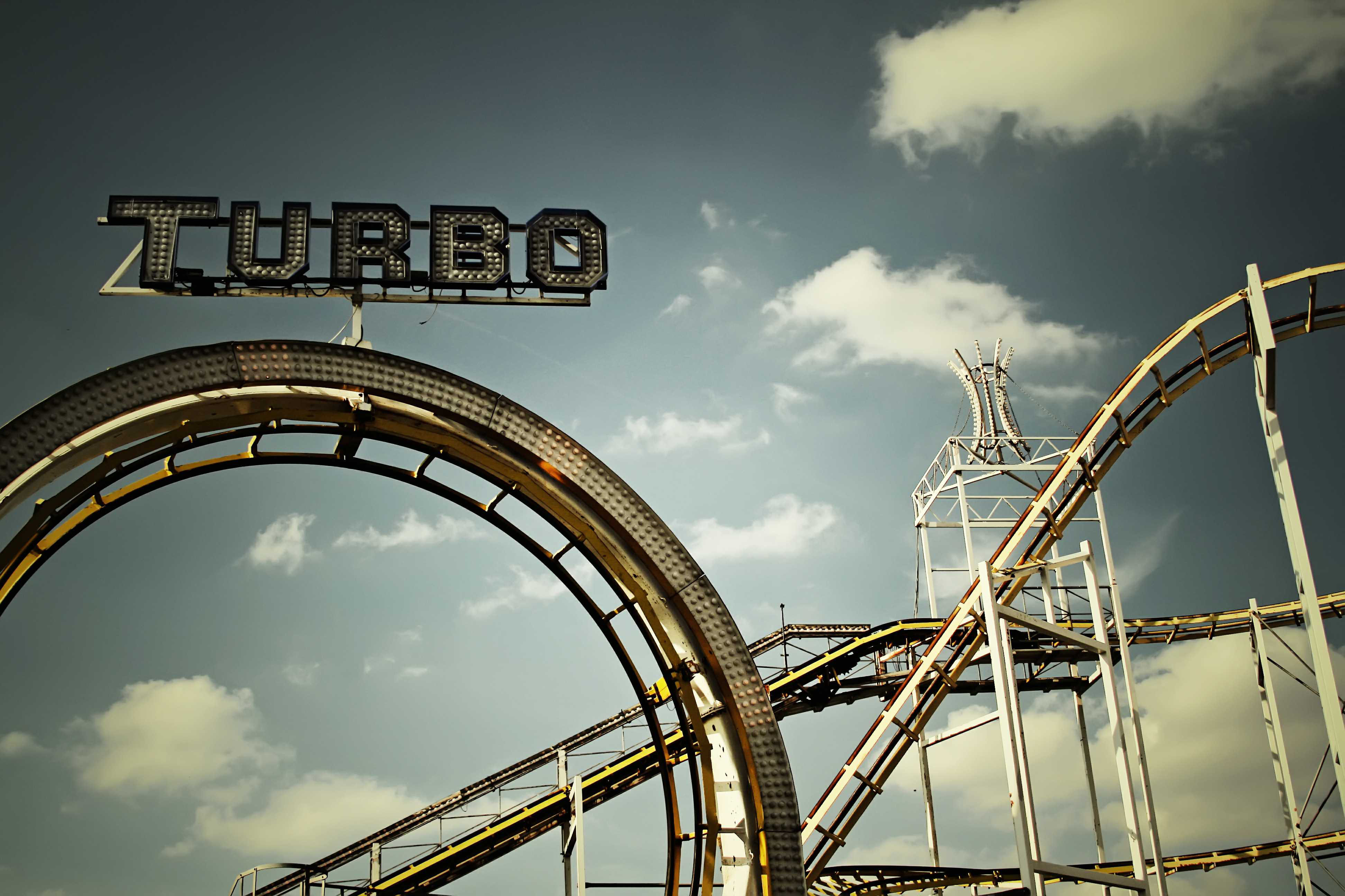Ebern Designs Roller Coaster - Wrapped Canvas Photograph | Wayfair