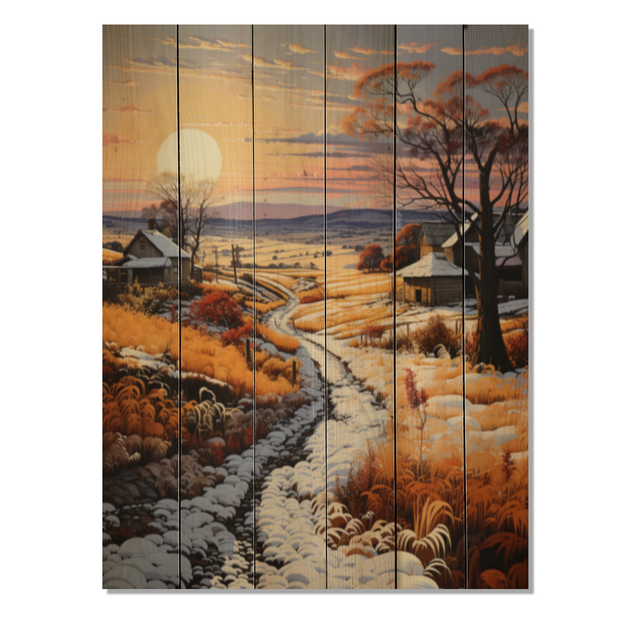Millwood Pines Farm Harvest Glow Pastoral II On Wood Print | Wayfair