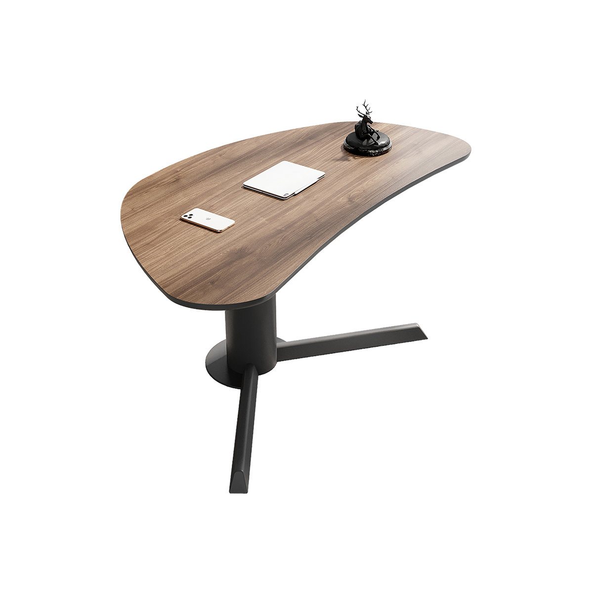 Isla Hopping Minimalist Irregular-Shaped Office Desk | Wayfair