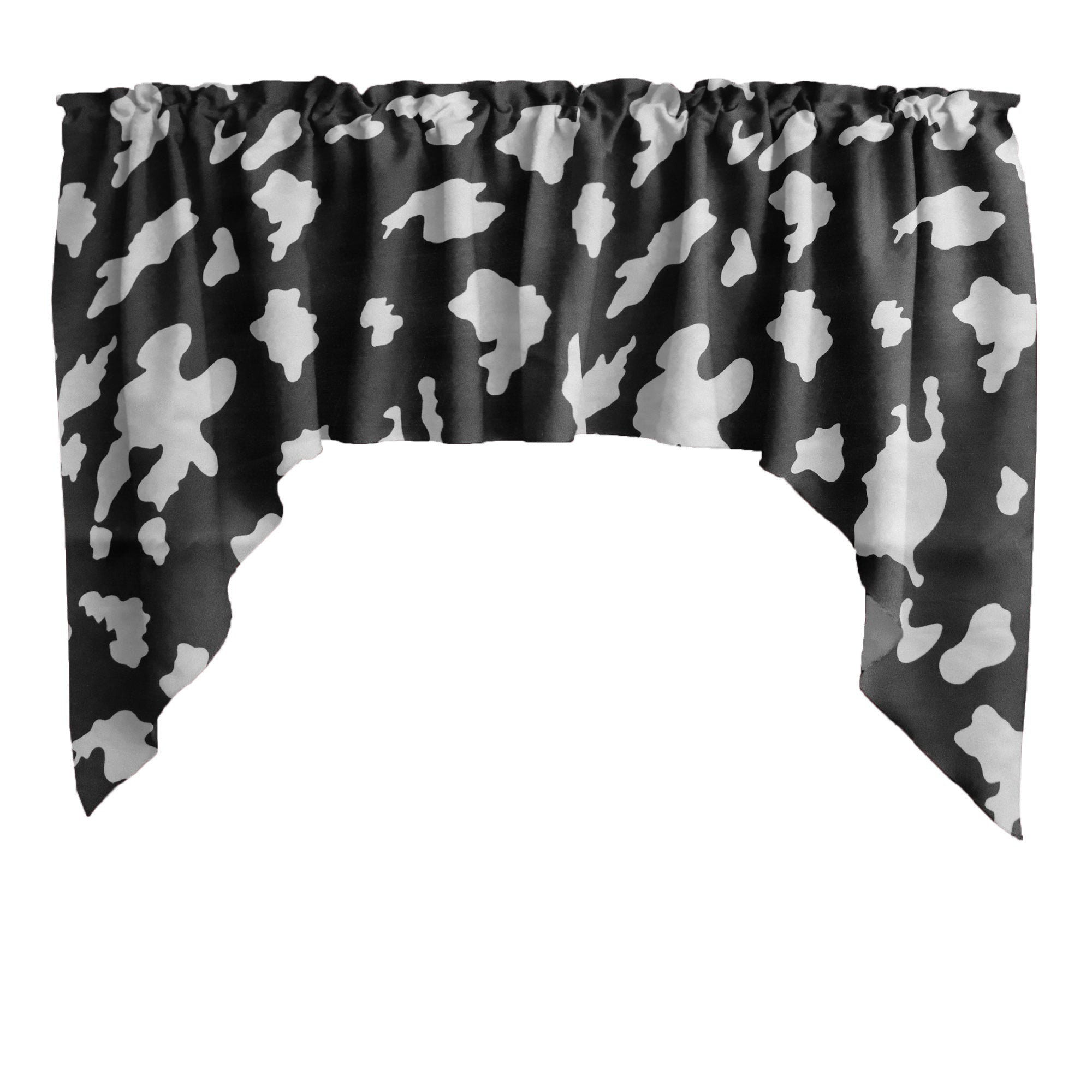 lovemyfabric Cow Print Swag Window Valance | Wayfair