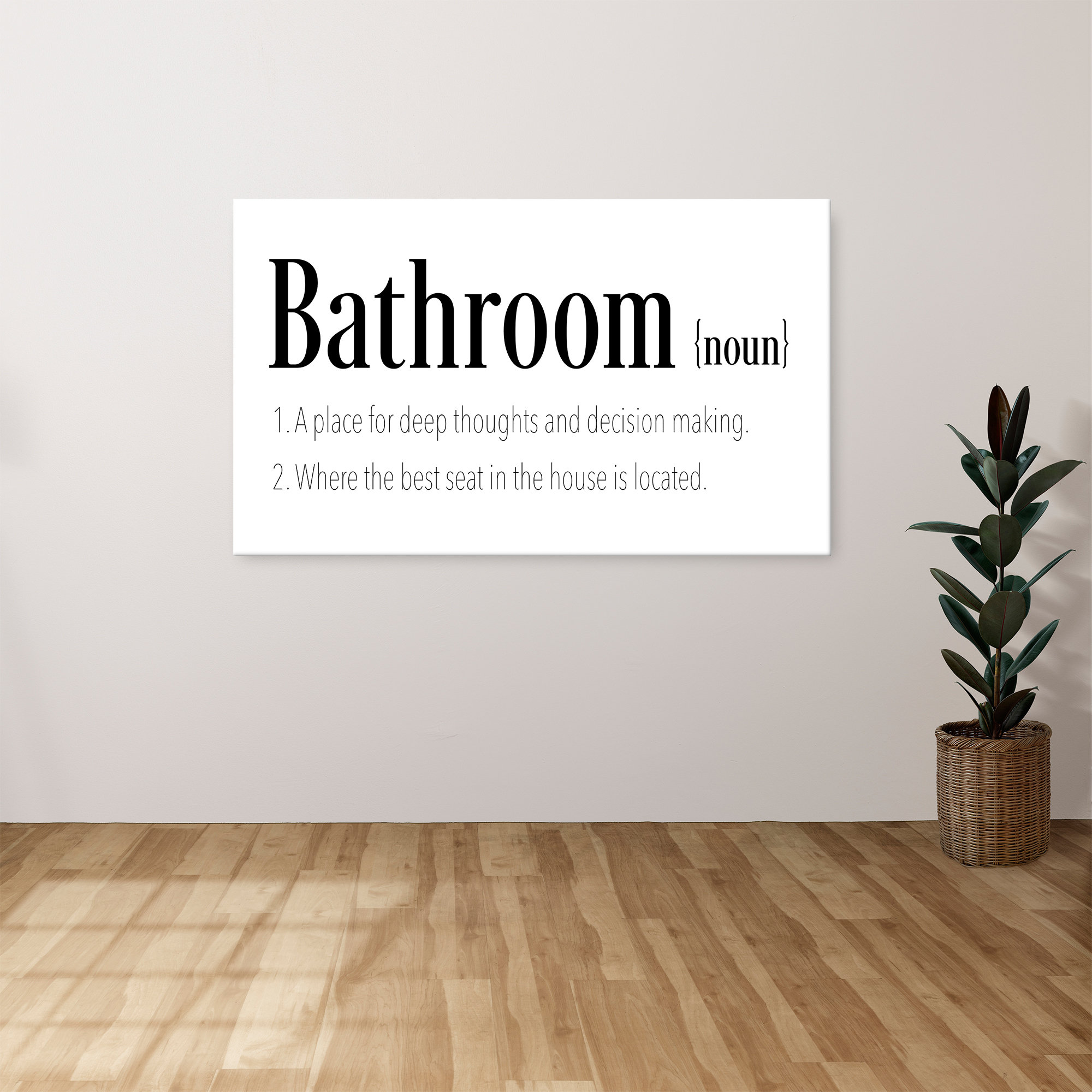 Brayden Studio® "Bathroom Definition" by CAD Designs Print on Canvas ...