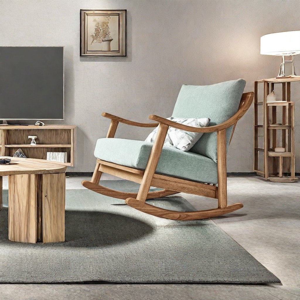 ChairVogue Ash wood log rocking chair - Wayfair Canada