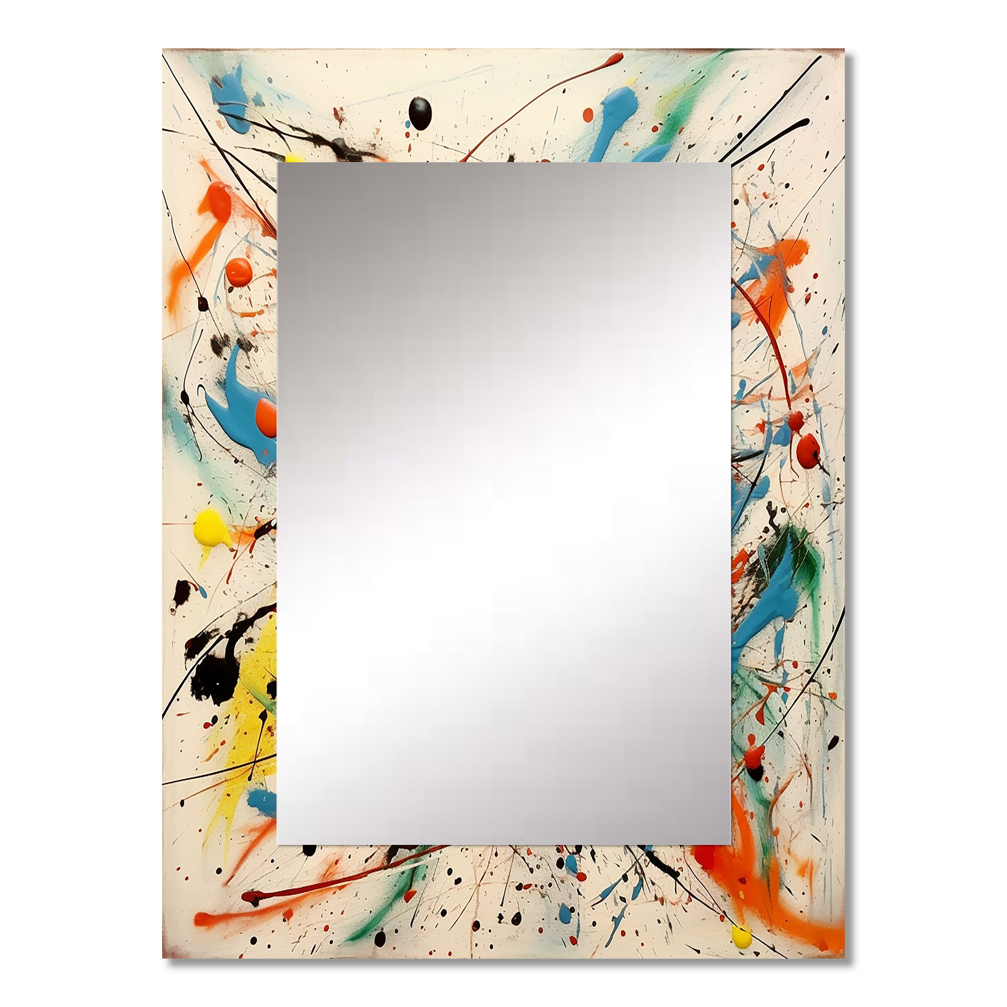 Mercer41 All That Jazz Colorful Joy II - Abstract Collages Large Mirror ...
