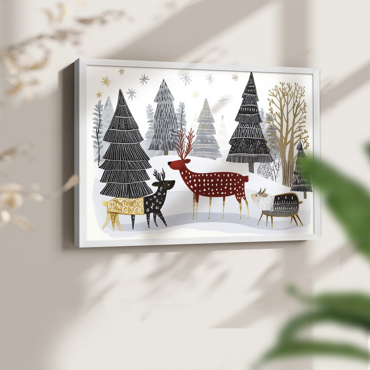 The Holiday Aisle® Chirstmas Art-DCXC -Framed Print - Restickable | Wayfair