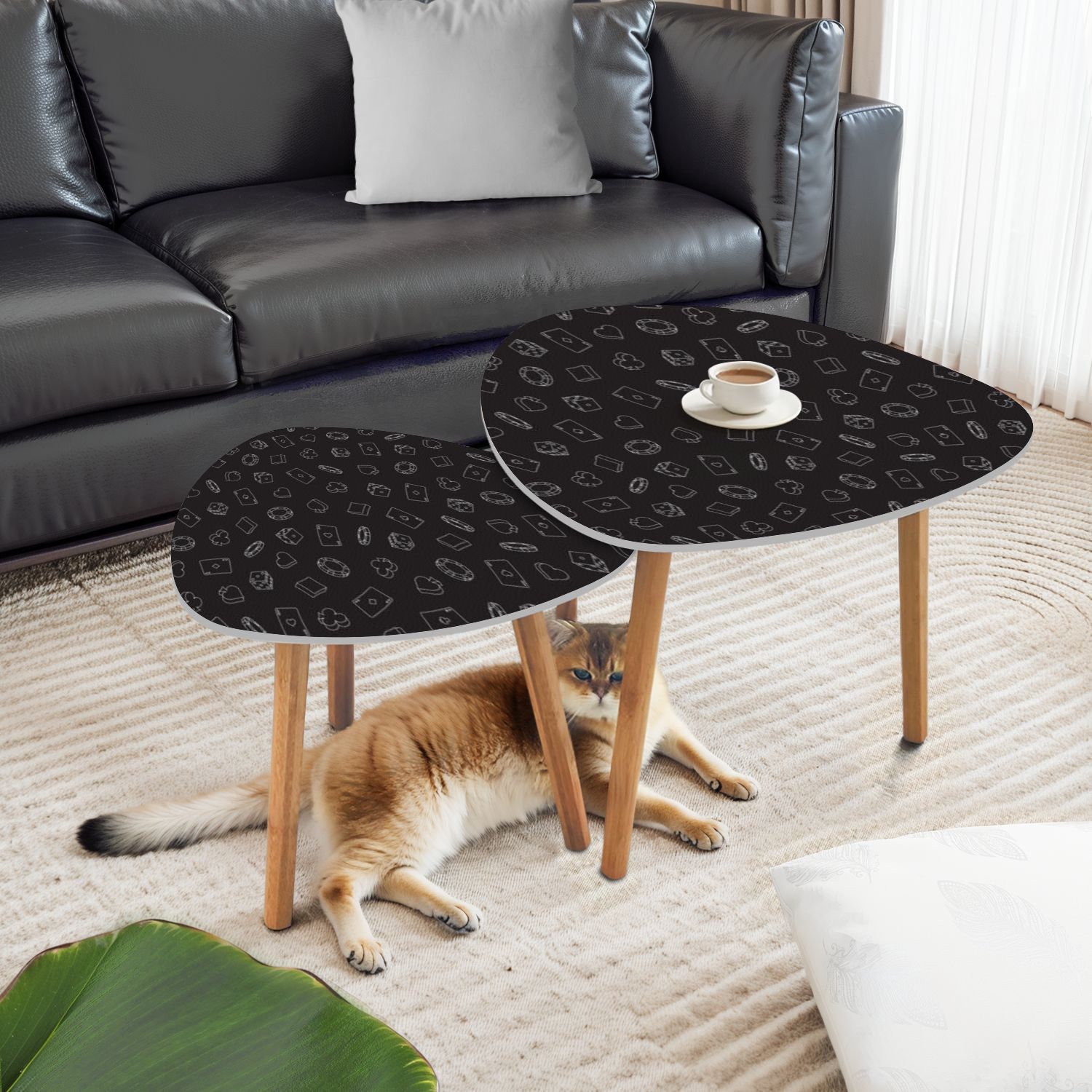 East Urban Home Triangle Nesting Coffee Table Set of 2 Seamless for ...