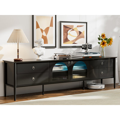 Red Barrel Studio® Briazia Modern LED TV Stand for 85+ Inch TV | Wayfair