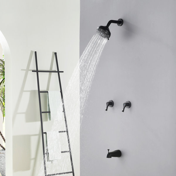 SHAMANDA 2 Handle Shower Faucet Set Shower System Complete With Tub ...
