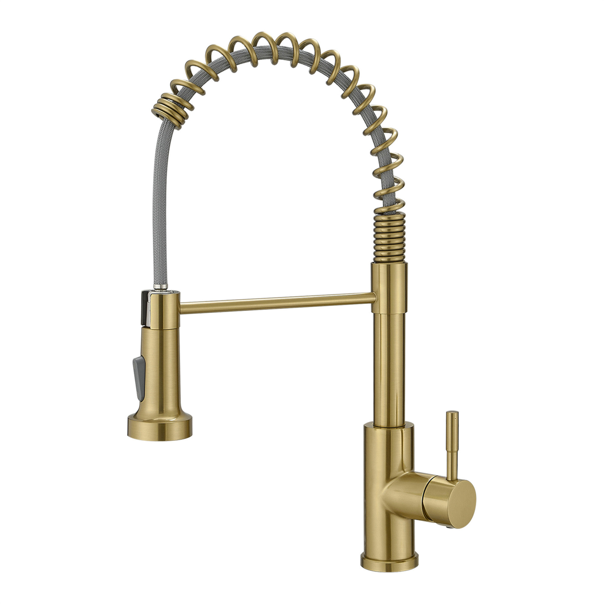Tryimagine Kitchen Faucet With Pull Down Sprayer Brushed Gold Stainless ...