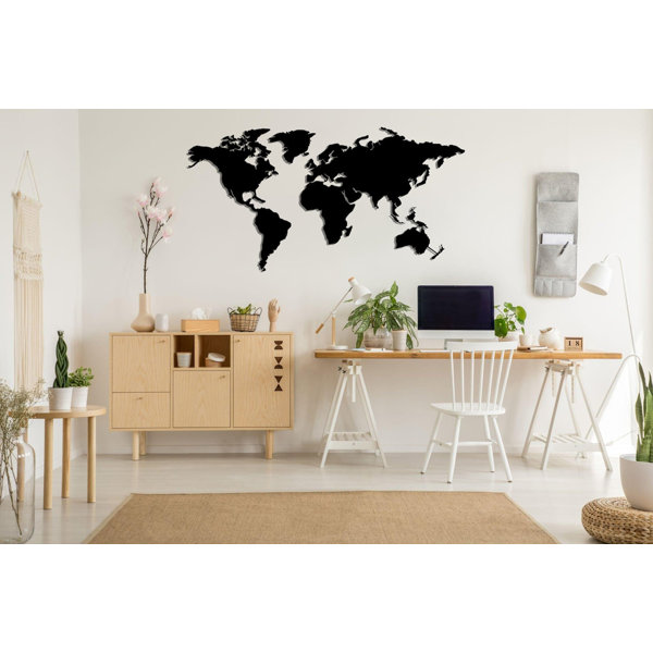 17 Stories Handmade Metal Geography Wall Decor | Wayfair