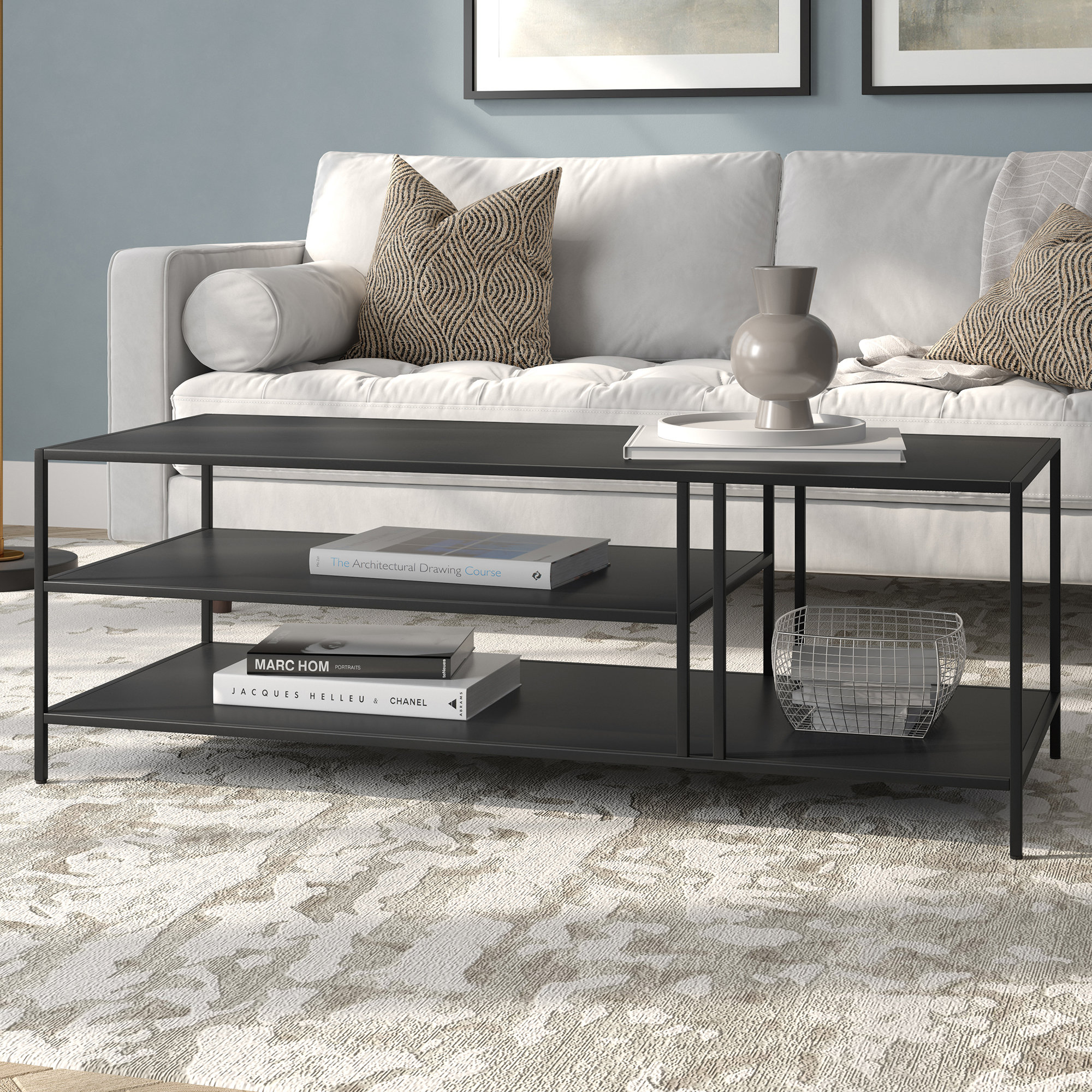 George Oliver Ronnie 4 Legs Coffee Table with Storage & Reviews ...