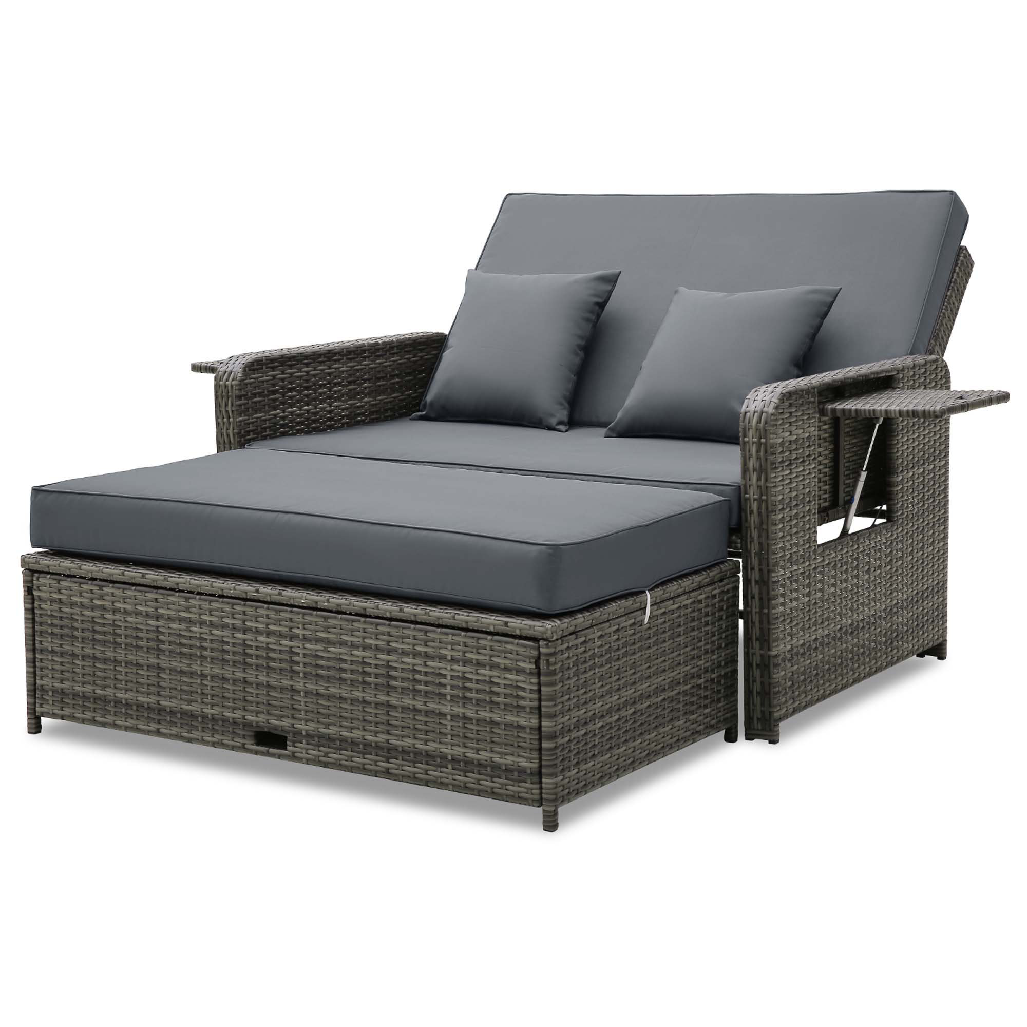 Ebern Designs Ferrum 67'' Wide Outdoor Reversible Patio Daybed with ...