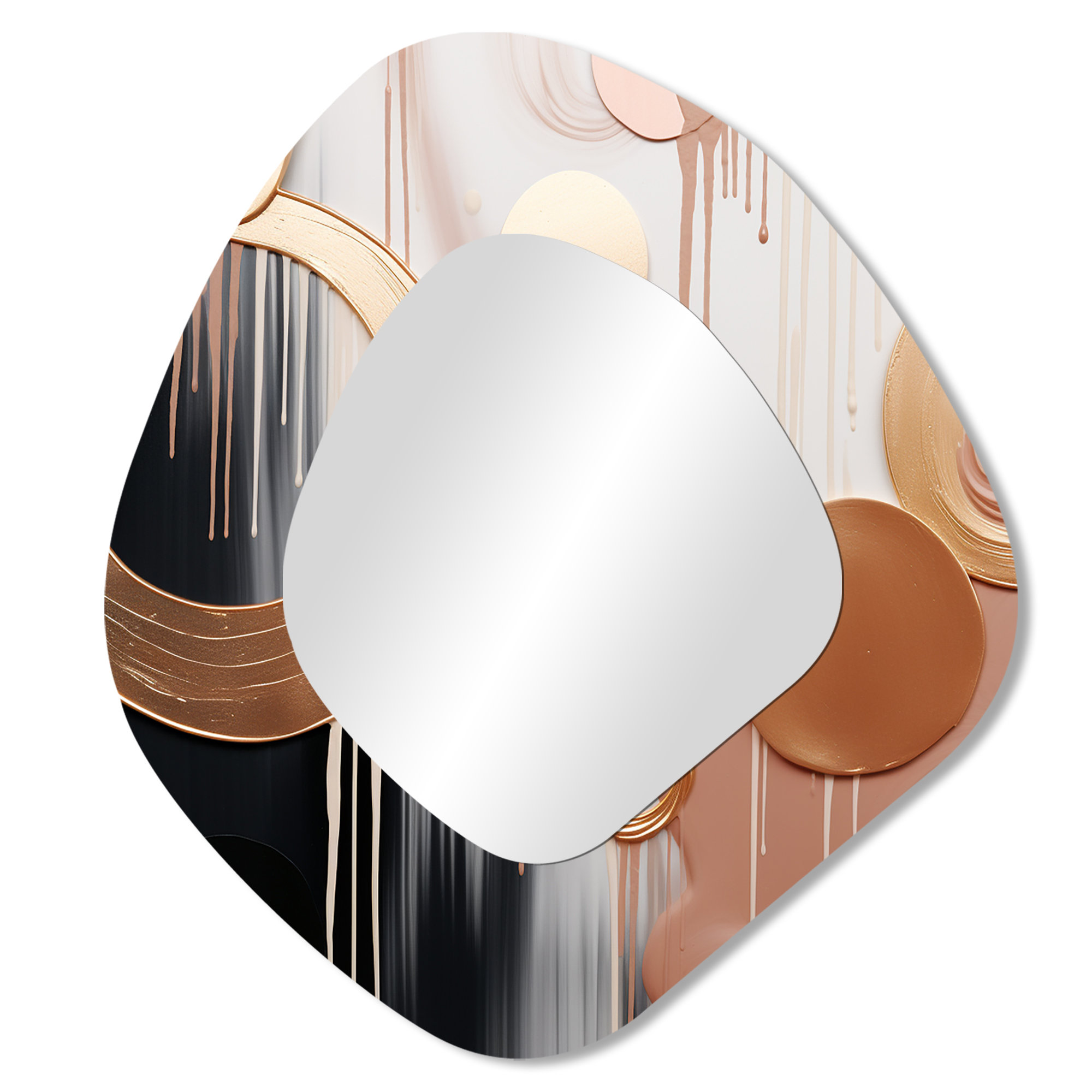 Ivy Bronx Brian - Irregular Abstract Shapes Modern Unique Wall Mirror ...