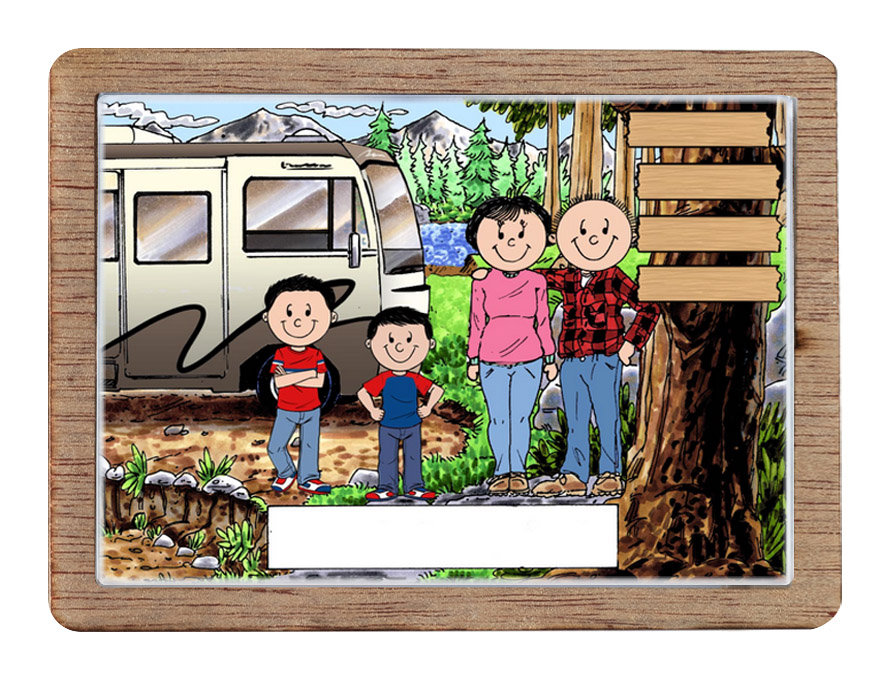 Printed Perfection Personalized RV Lovers - 2 Boys Wooden Magnet ...