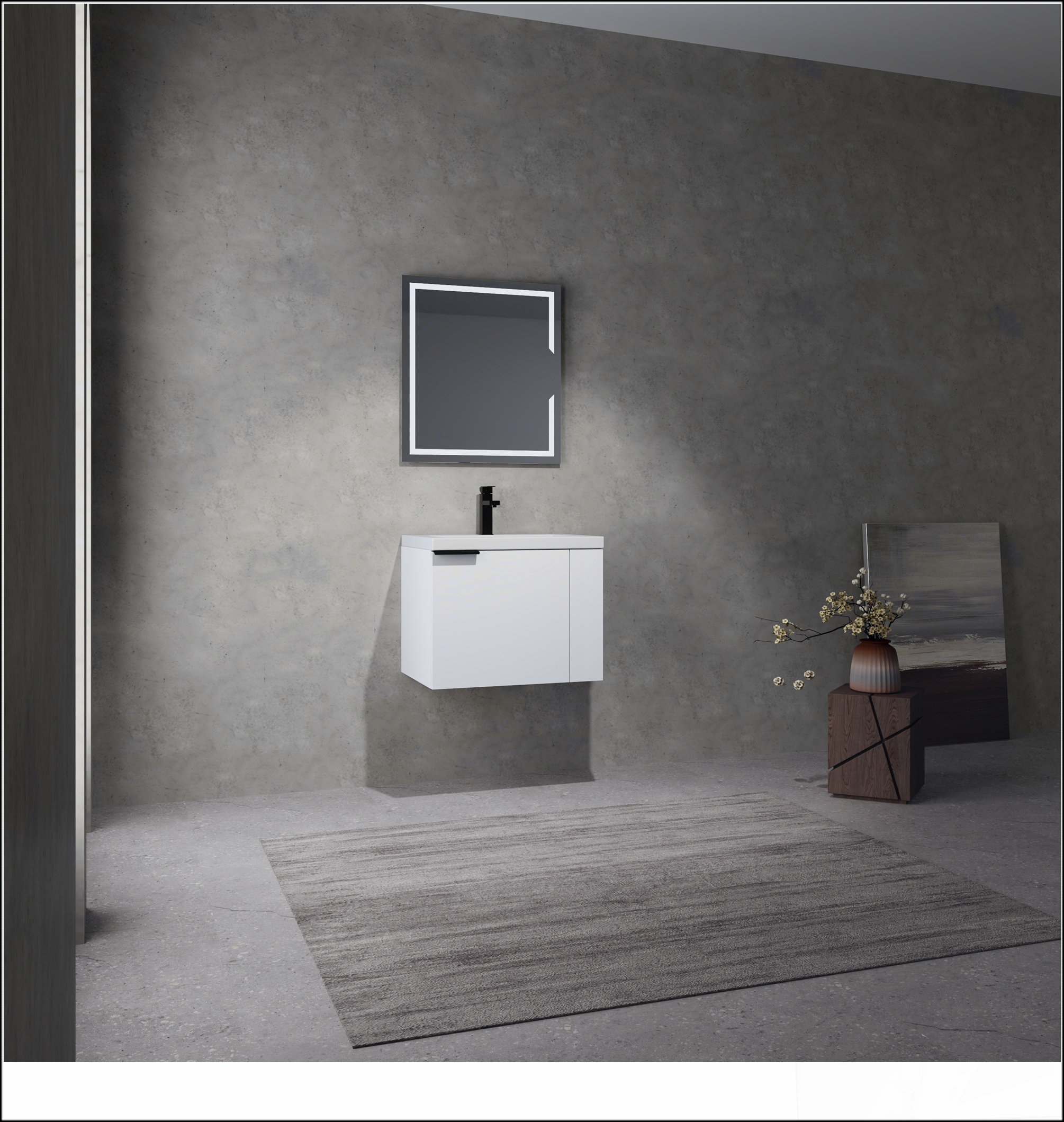 Wrought Studio™ 24 "Bathroom Vanity Sink Combo for big Space,Modern ...