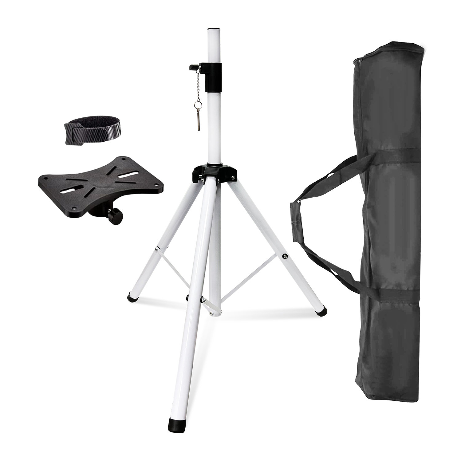 Inbox Zero 5 Core Speaker Stand Tripod Heavy Duty Adjustable Up to 72 ...
