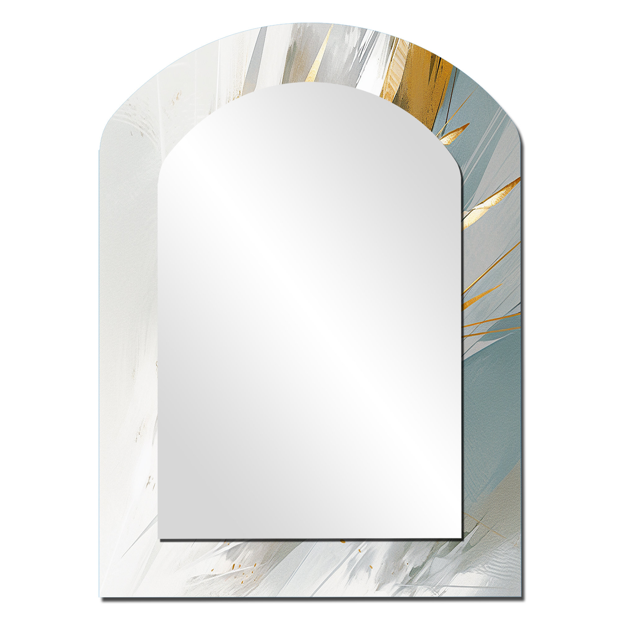 East Urban Home Gold and Cream Mosaic Echoes - Cubism Asymmetrical ...