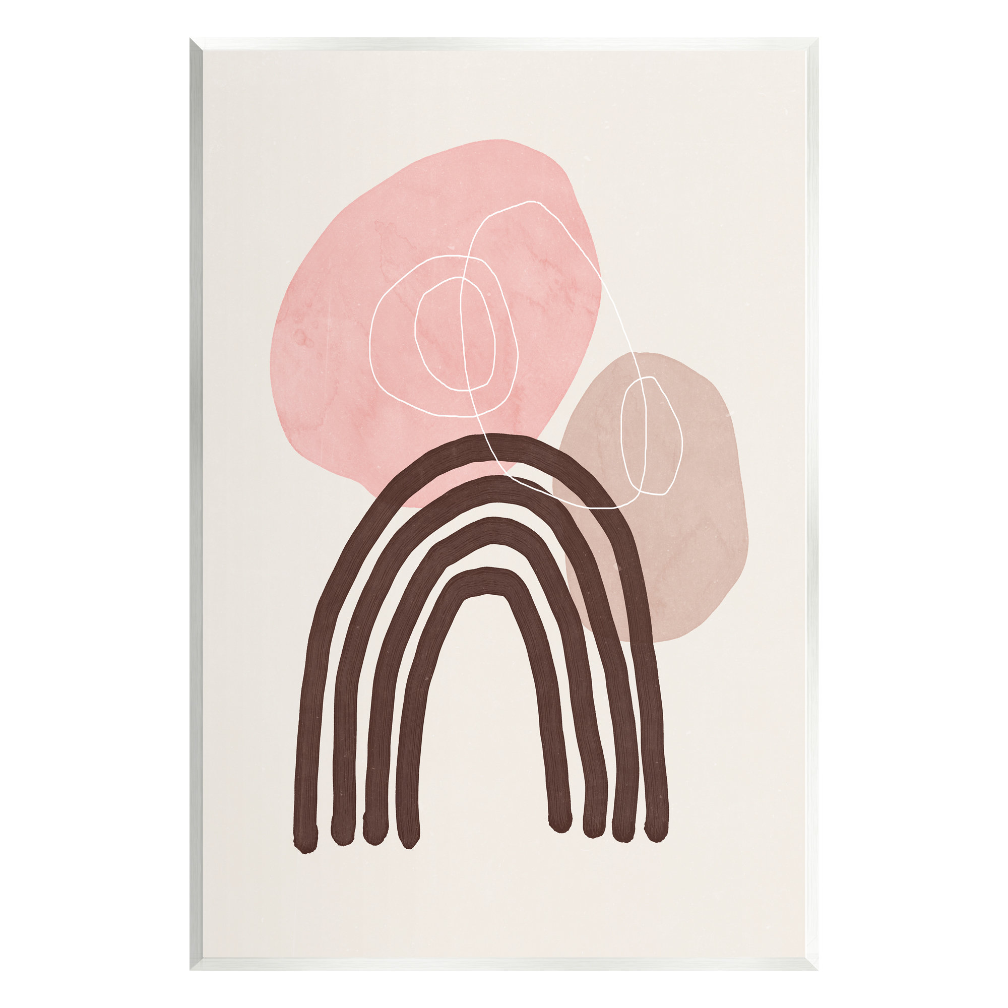 Stupell Industries Fun Boho Rainbow Shapes by - Graphic Art - Wayfair ...