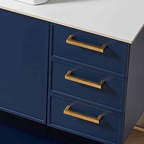 Mercer41 36'' Blue Modern Free-Standing Single Bathroom Vanity Set ...