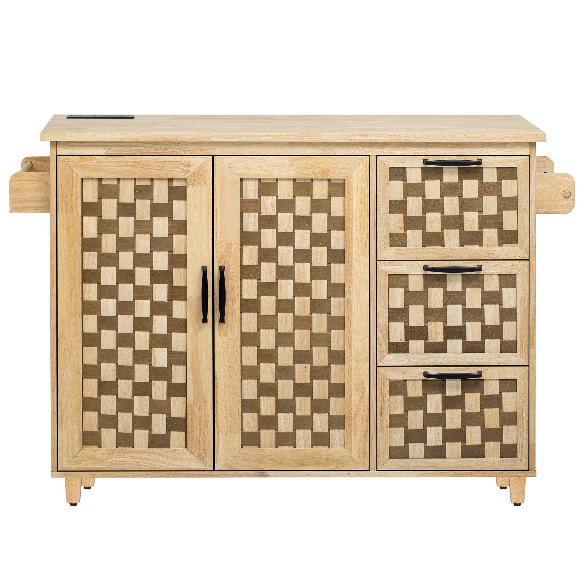Latitude Run® K&K 53.2"W 3D Woven Checkerboard Pattern Design Kitchen ...