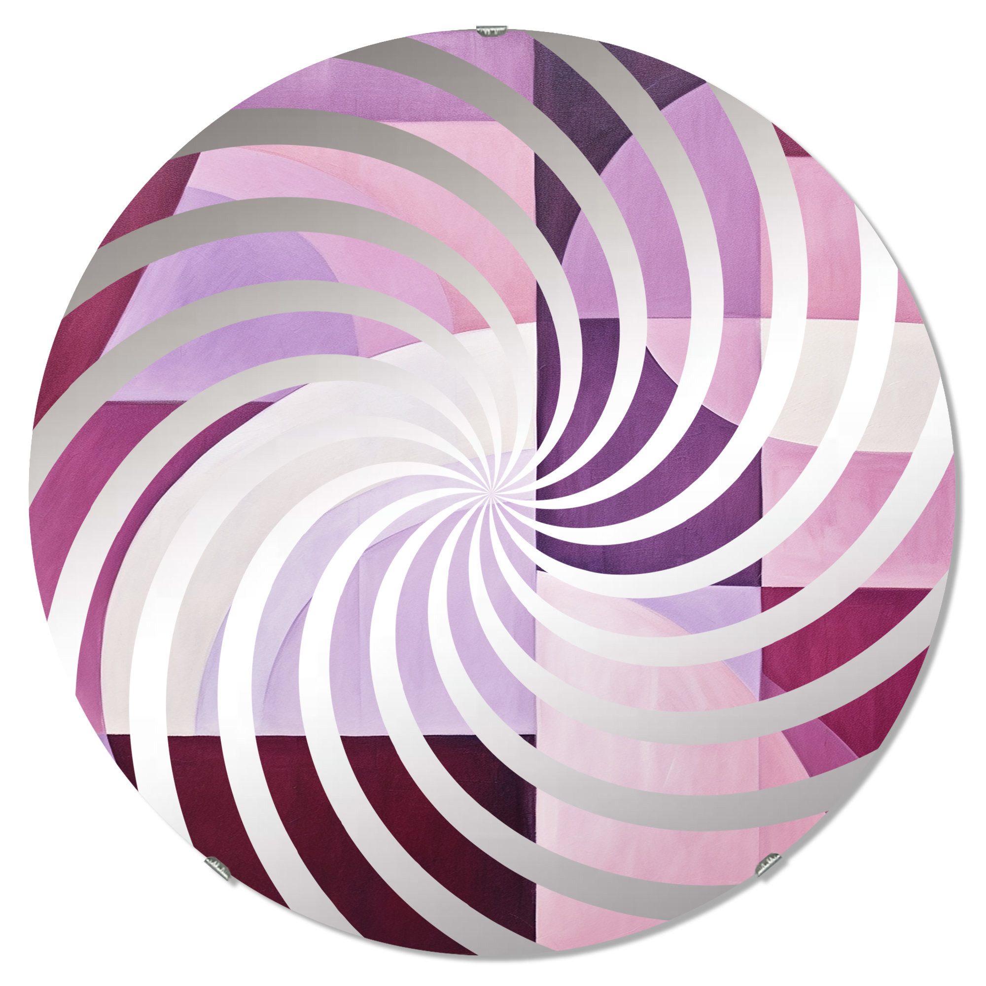 East Urban Home Mauve Motion Abstract Shapes - Vortex Decorative Mirror ...