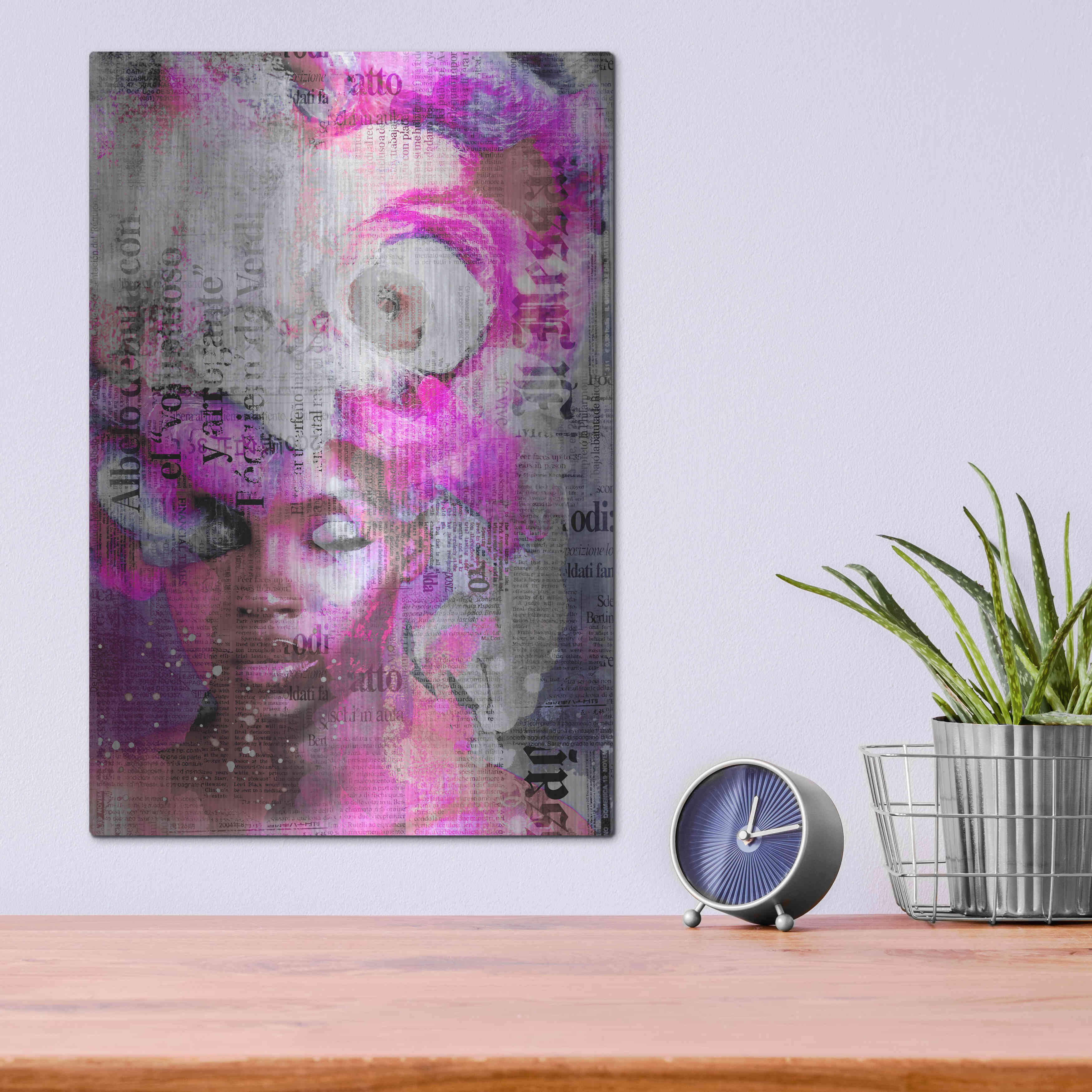 Ivy Bronx 'New York City Girl Pink' by Andrea Haase, Metal Wall At ...