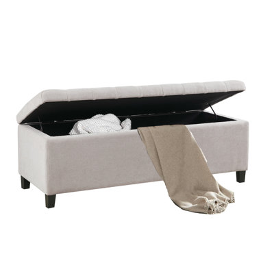 Hokku Designs Jahmere Polyester Upholstered Storage Bench | Wayfair