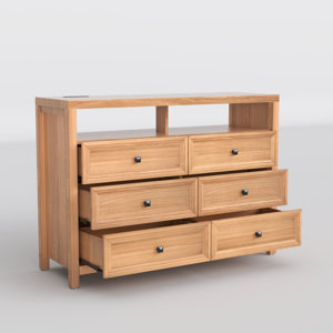 Charlton Home® Geonte 6-Drawer Dresser 47"W Double Dresser, Heavy-Duty ...