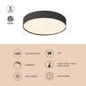Wade Logan® Chiedza 5-in Black dimmable LED Flush Mount | Wayfair