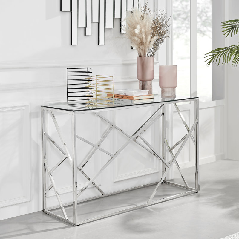 East Urban Home Ammy Luxury Frame Console Side Table & Reviews | Wayfair