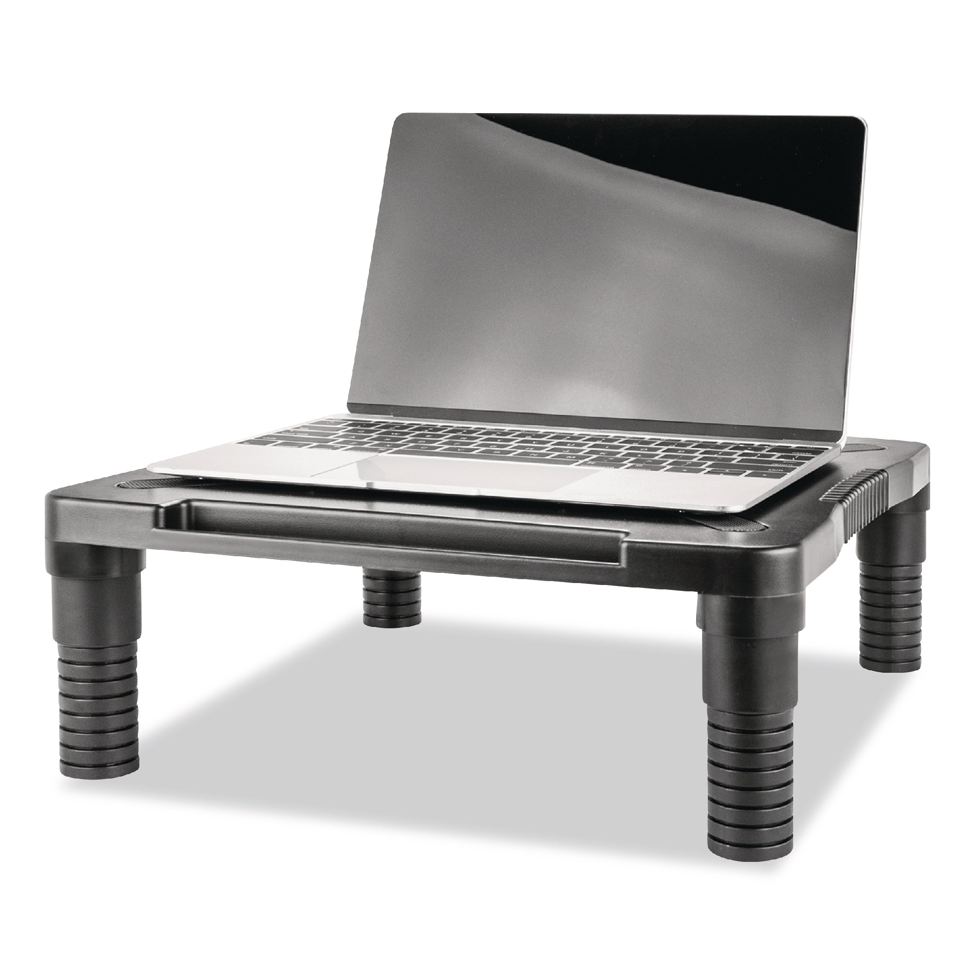 Innovera® Black Desktop Mount with Shelving | Wayfair