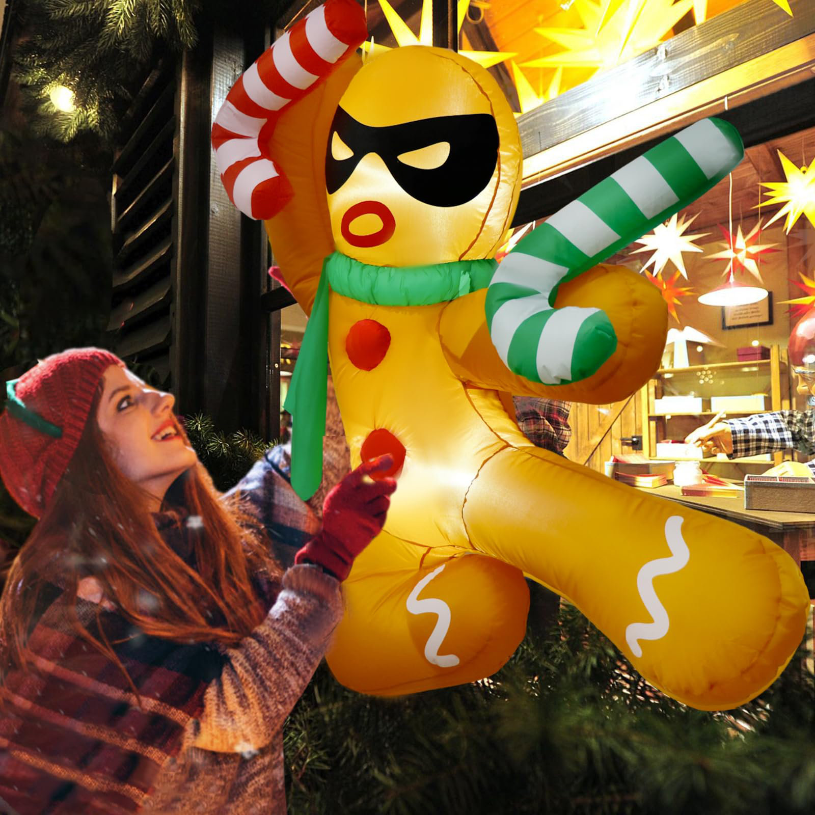 Fashion Finesse 3.5 Ft Christmas Inflatables Outdoor Decorations Kungfu ...