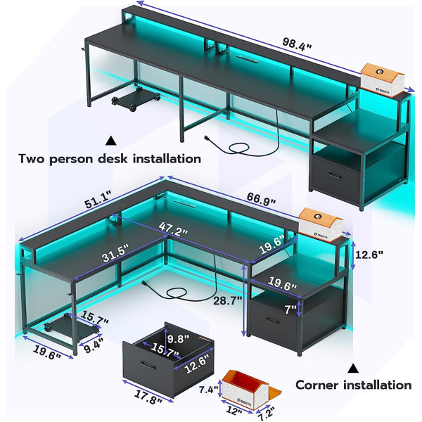 17 Stories Lelynn 19.6'' Desk & Reviews | Wayfair