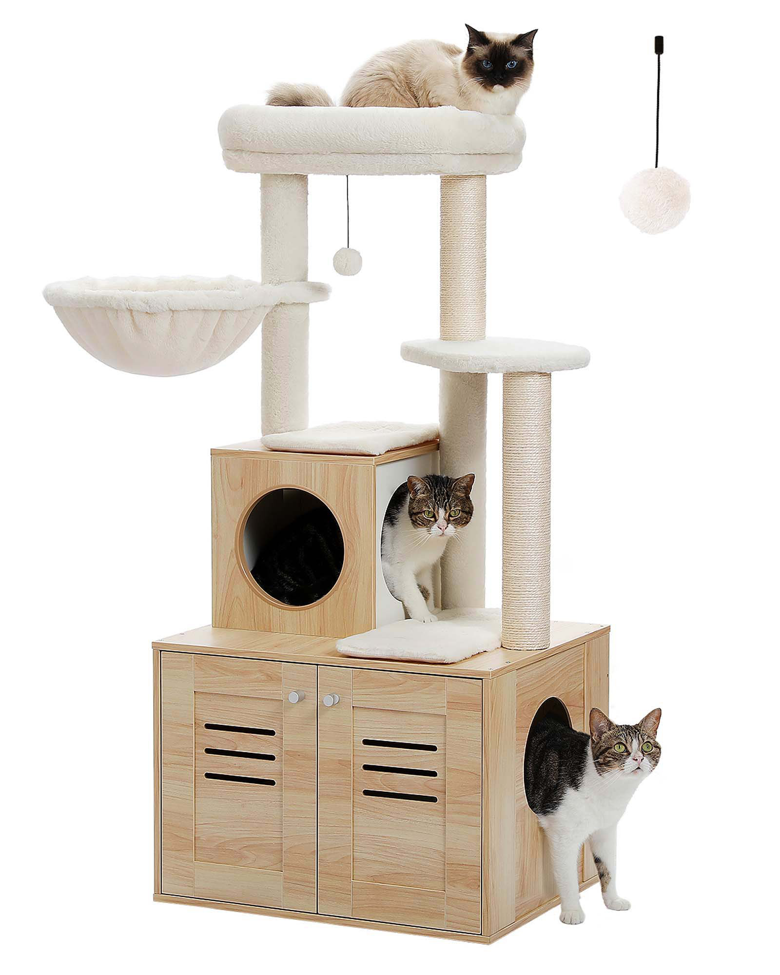 Archie & Oscar™ Modern Wood Cat Condo With Litter Box | Wayfair